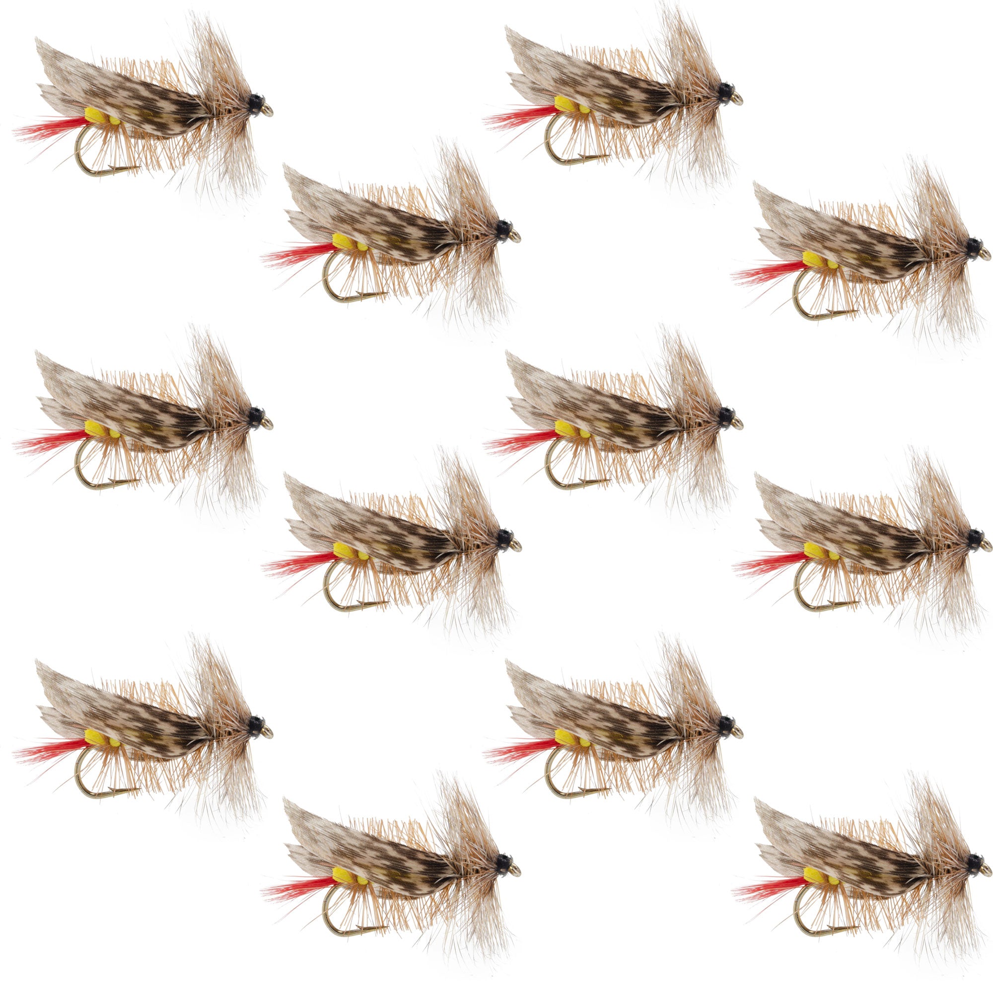 Joe's Hopper Yellow Foam Body Grasshopper Fly - 1 Dozen Flies Hook Siz