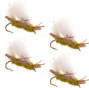 4 Pack Chubby Chernobyl Ant Golden Foam Body Grasshopper Fly - Hook Si
